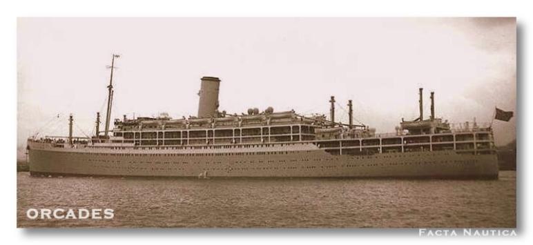 Transatlantyk s.s. ORCADES zatopiony przez U-Boota U-172 w 1942